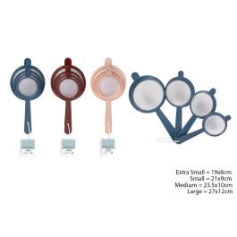Coco & Gray Set Of 4 Sieves - 3 Assorted Colours